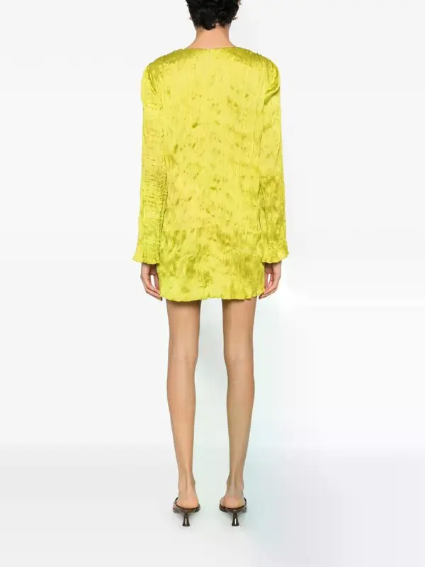 Staud Kona Textured Mini Dress - Green