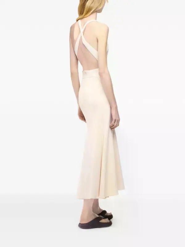 Rabanne Crossed Straps Cut-out Midi Dress