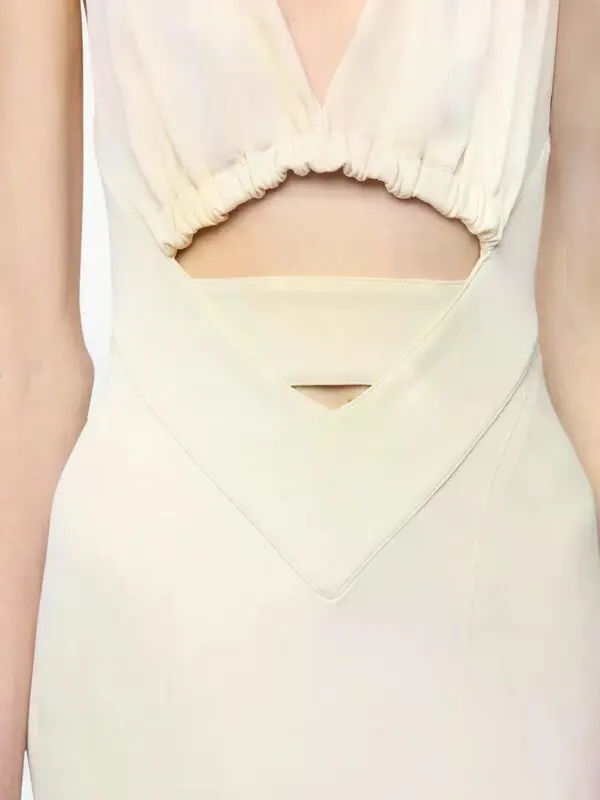 Rabanne Crossed Straps Cut-out Midi Dress