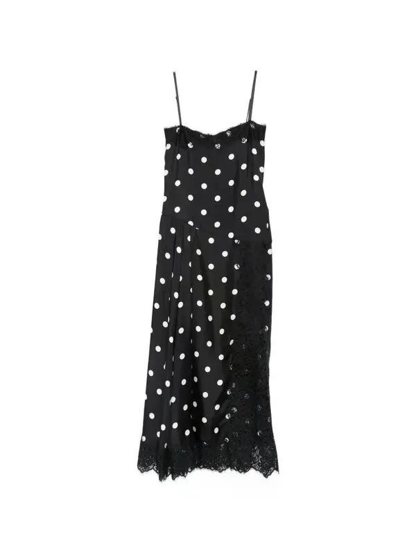Sportmax Polka-dot Maxi Dress - Black