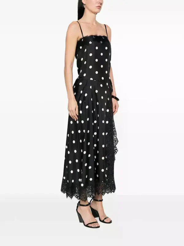 Sportmax Polka-dot Maxi Dress - Black