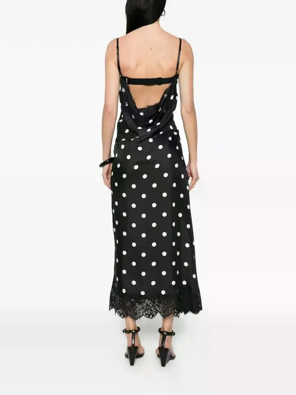 Sportmax Polka-dot Maxi Dress - Black