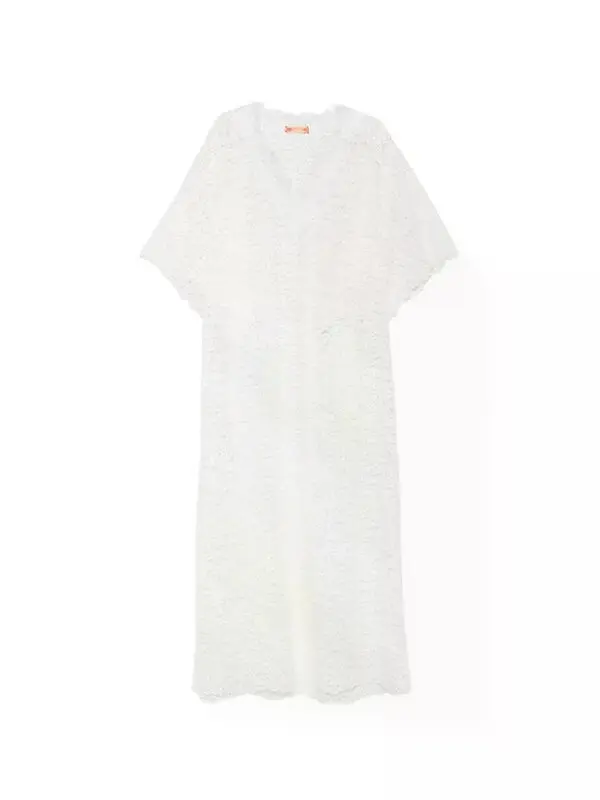 Ermanno Scervino Lace V-neck Dress - White