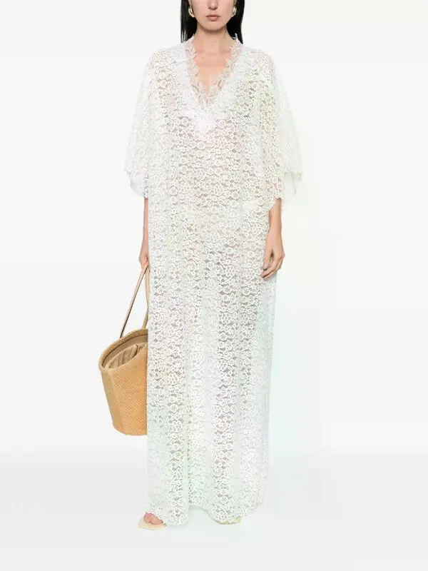 Ermanno Scervino Lace V-neck Dress - White