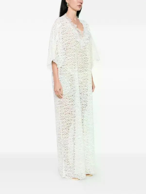 Ermanno Scervino Lace V-neck Dress - White