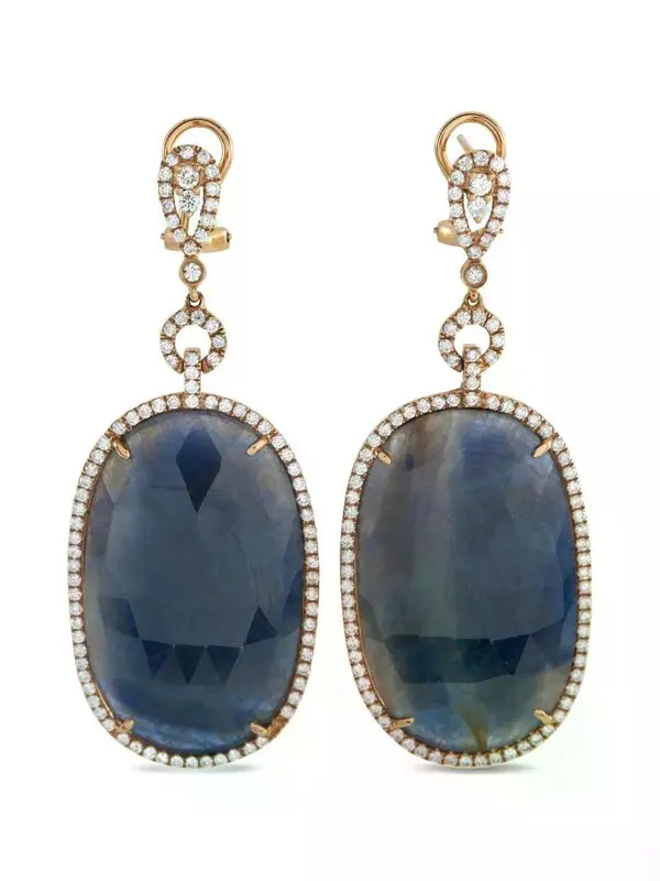 LB EXCLUSIVE Diamond And Sapphire Clip-on Earrings - Pink