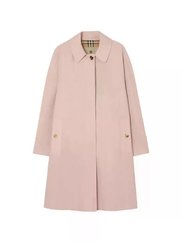 Burberry Mid-length Tropical Gabardine Camden Car Coat - Pink