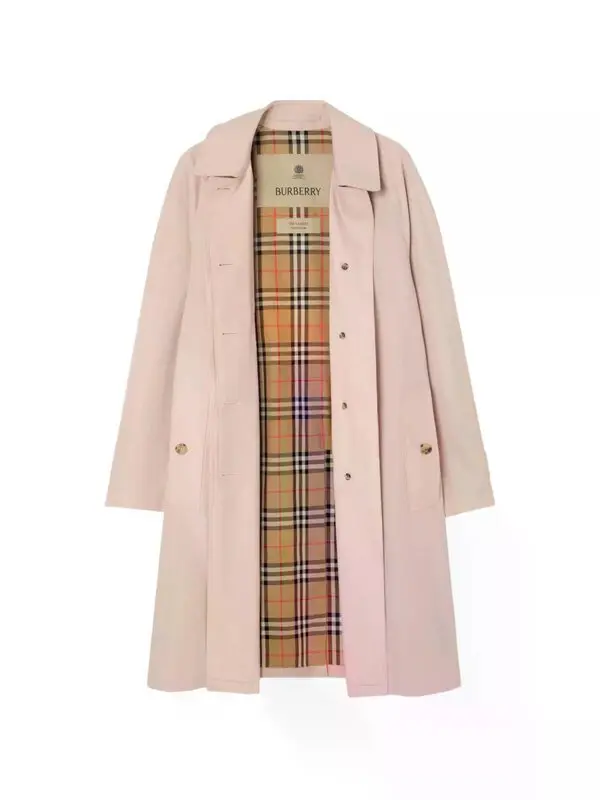 Burberry Mid-length Tropical Gabardine Camden Car Coat - Pink