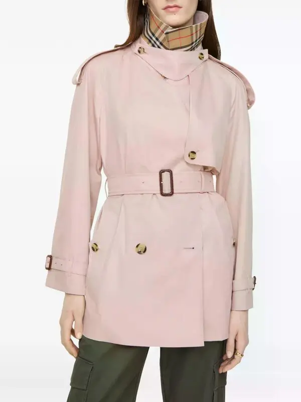 Burberry Short Tropical Gabardine Fitzrovia Trench Coat