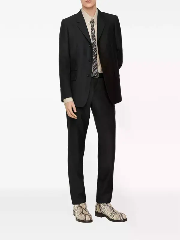 Burberry Striped Wool Mohair Tailored Jacket