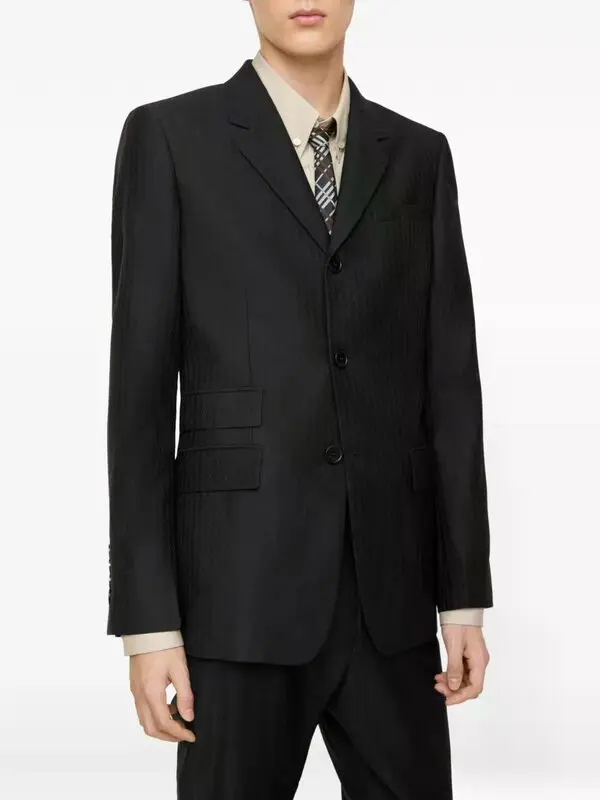 Burberry Striped Wool Mohair Tailored Jacket