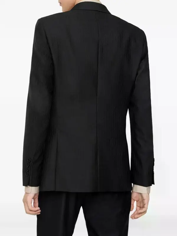 Burberry Striped Wool Mohair Tailored Jacket