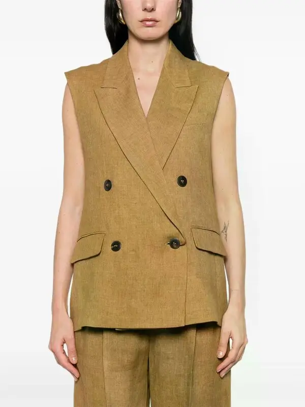 Max Mara Double-breasted Sleeveless Gilet