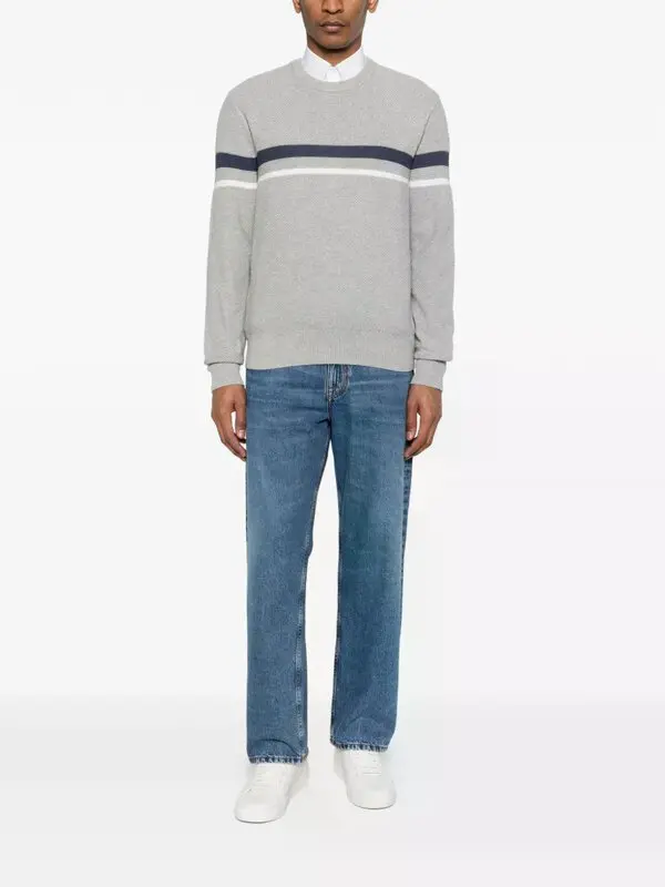 Rossignol Striped Crew-neck Sweater - Grey