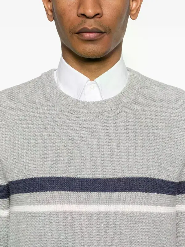 Rossignol Striped Crew-neck Sweater - Grey