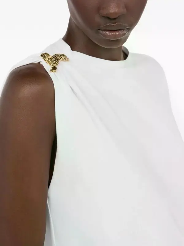Roberto Cavalli Asymmetric Snake Motif T-shirt