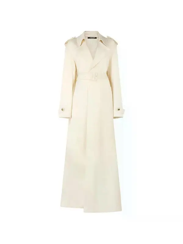 Roberto Cavalli Pleated Belted Trench Coat