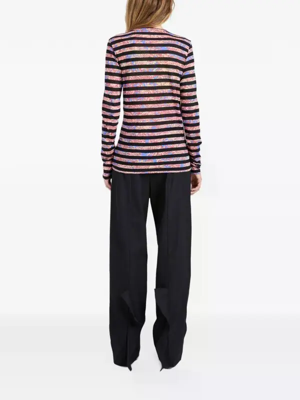 Proenza Schouler Mia Printed Striped Top