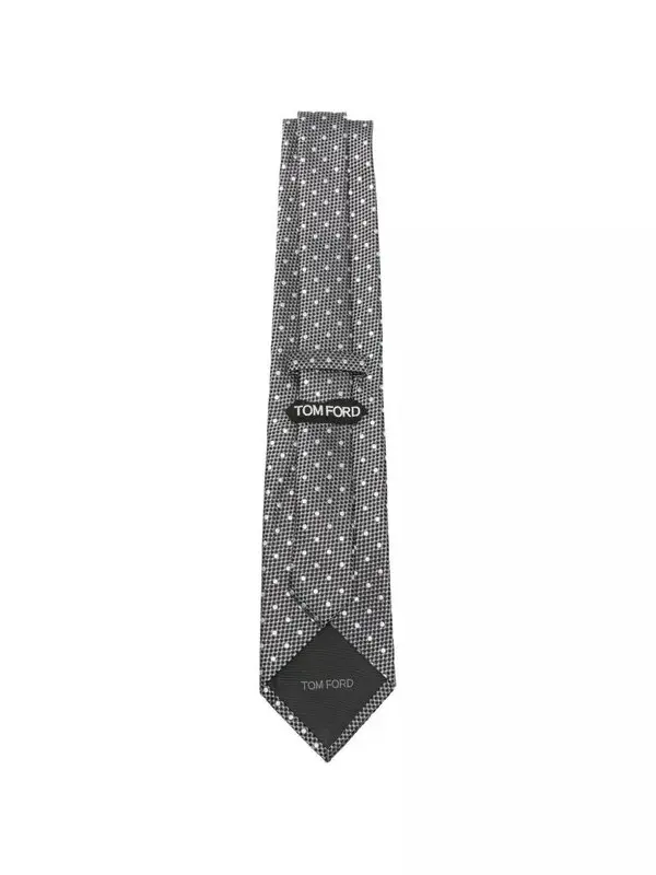 TOM FORD Patterned Neck Tie - Grey