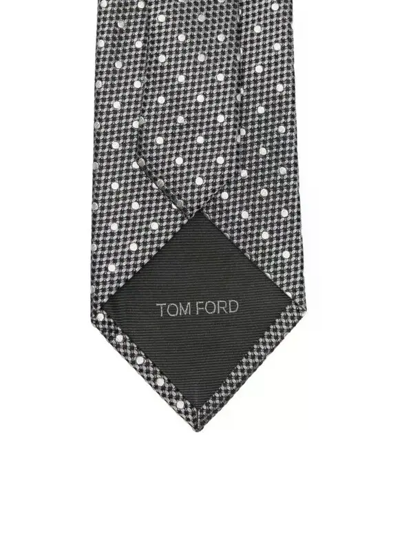 TOM FORD Patterned Neck Tie - Grey