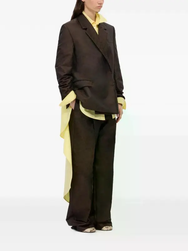 MSGM Patterned Wide Leg Trousers