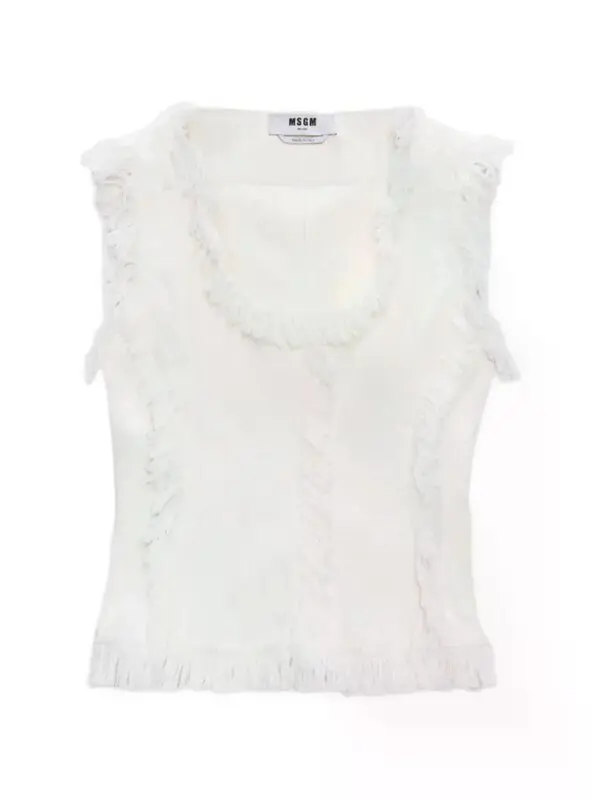 MSGM Ruffled Fringed Blouse