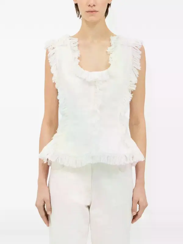 MSGM Ruffled Fringed Blouse