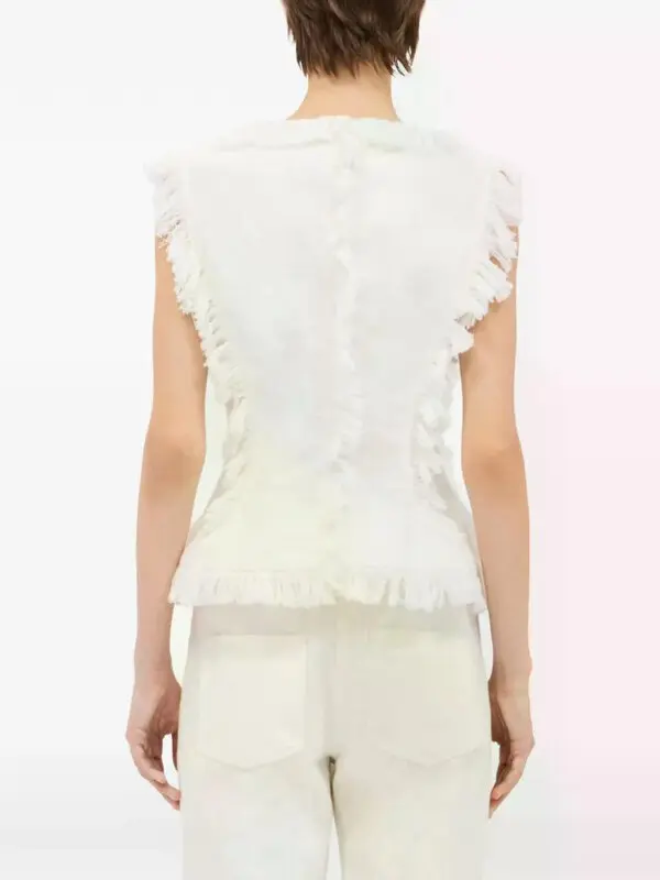 MSGM Ruffled Fringed Blouse