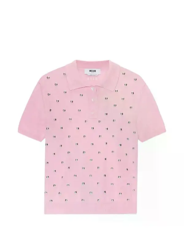 MSGM Studded Polo Shirt