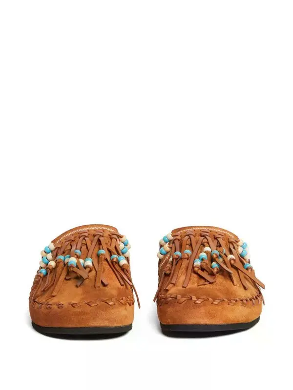 Alanui Round-toe Beaded Mules
