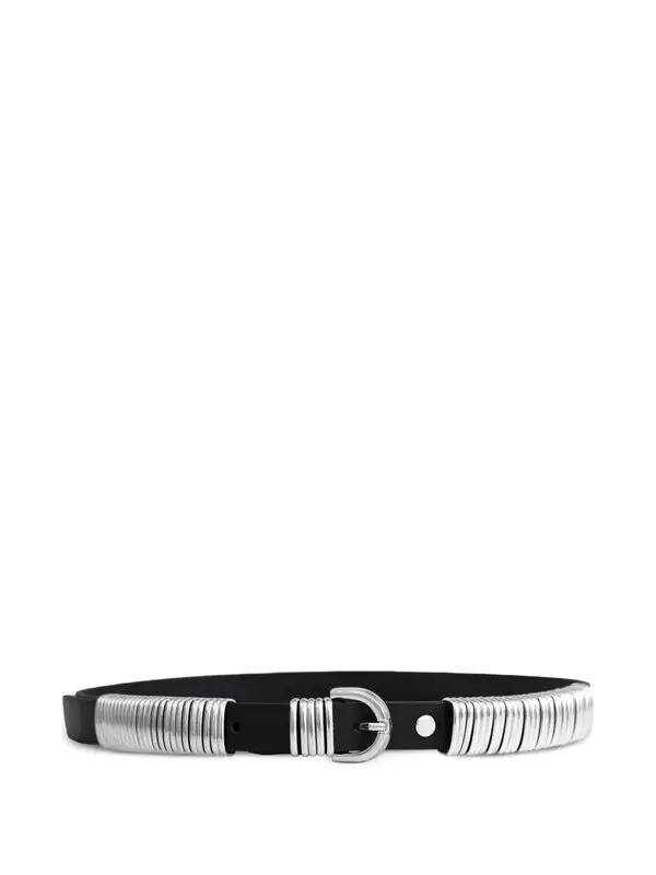Federica Tosi Ring Buckle Leather Belt - Black