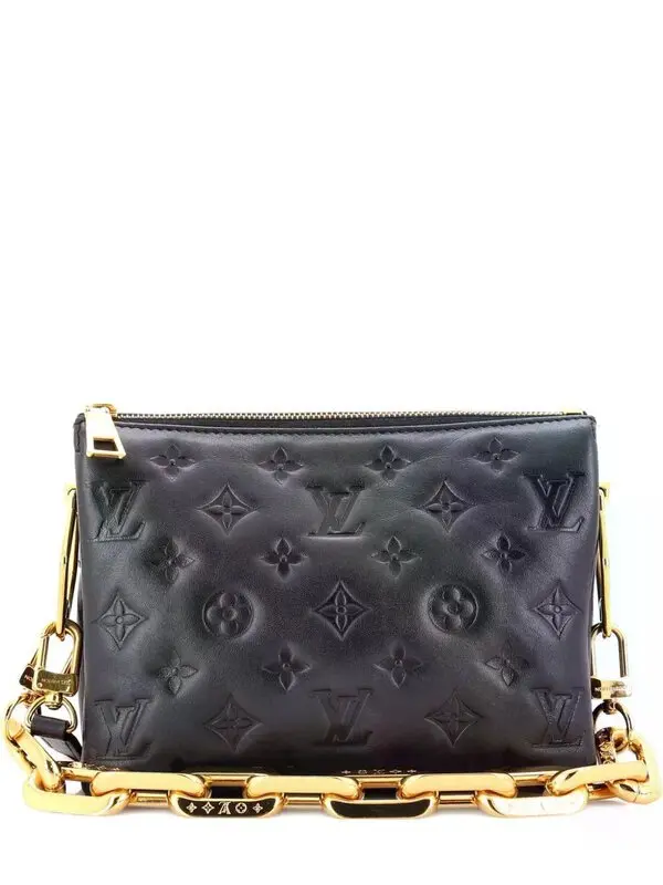 LOUIS VUITTON Coussin Bb Crossbody Bag Monogram Embossed Lambskin - Blue