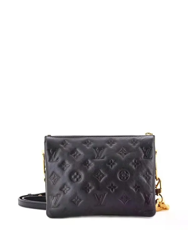 LOUIS VUITTON Coussin Bb Crossbody Bag Monogram Embossed Lambskin - Blue