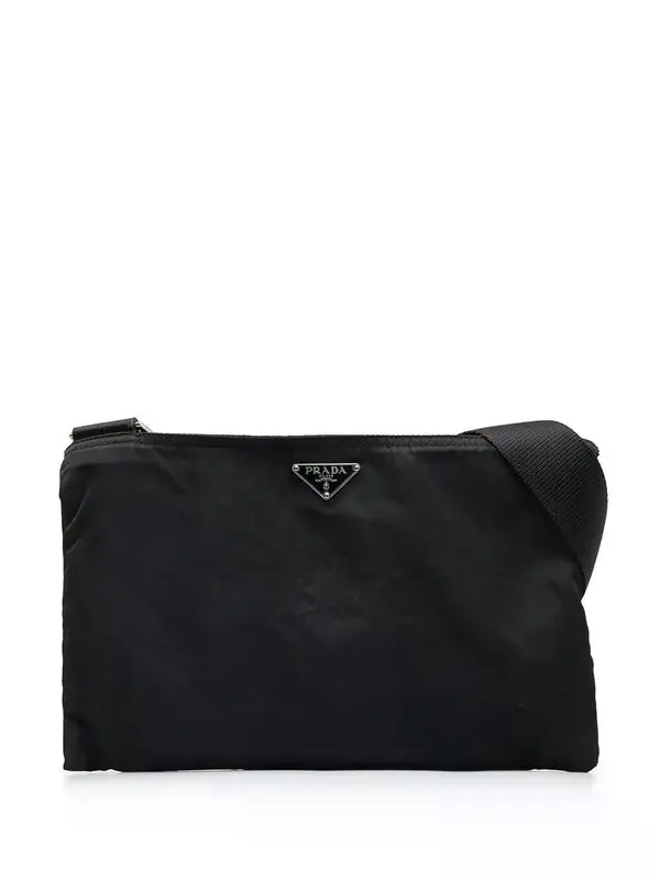 Prada Triangle Logo Crossbody Bag