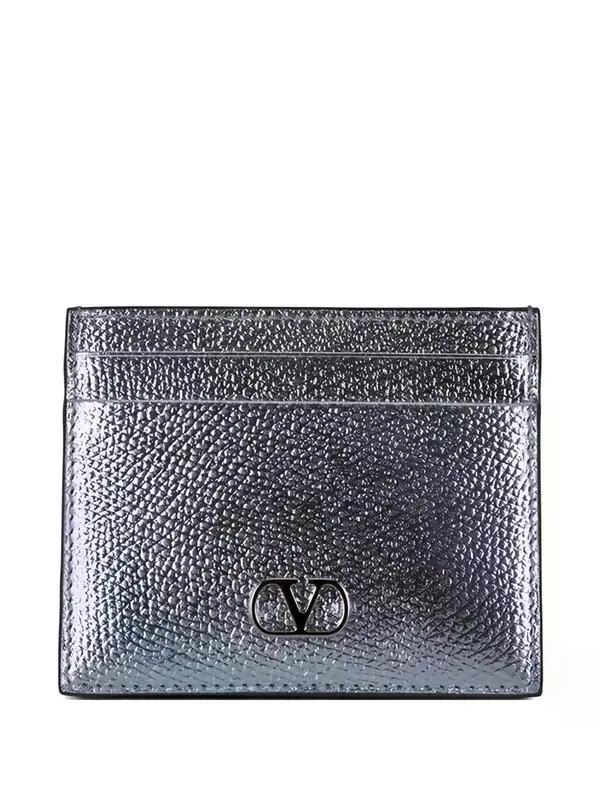 Valentino Garavani V-logo Signature Card Holder - Silver
