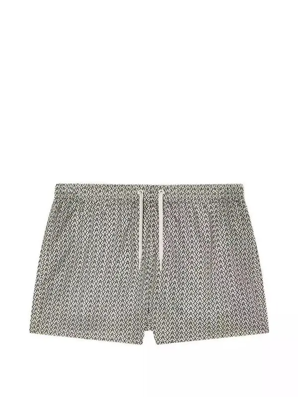Armani Exchange Geometric-pattern Swim Short - Neutrals