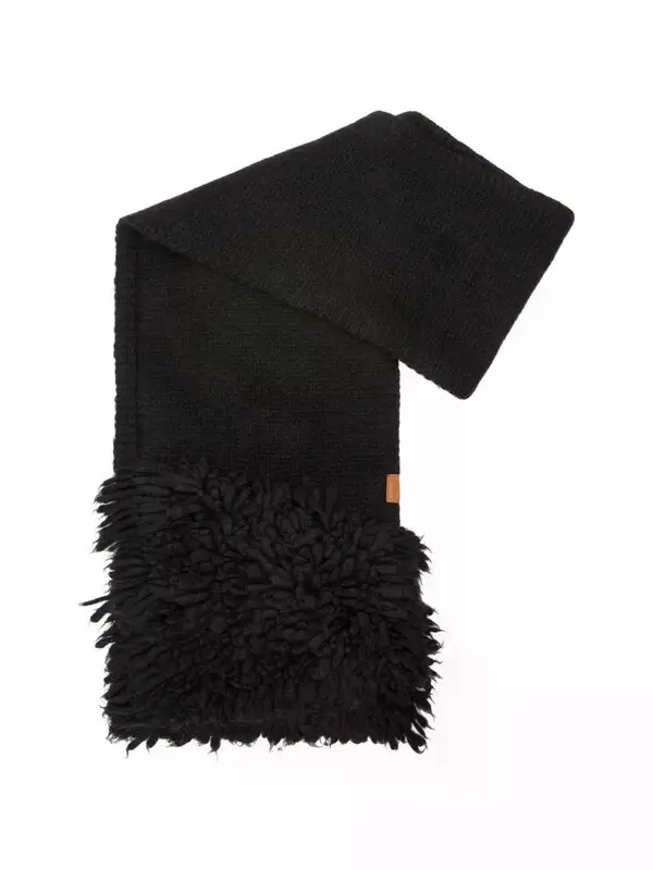 Loewe Logo-patch Scarf - Black