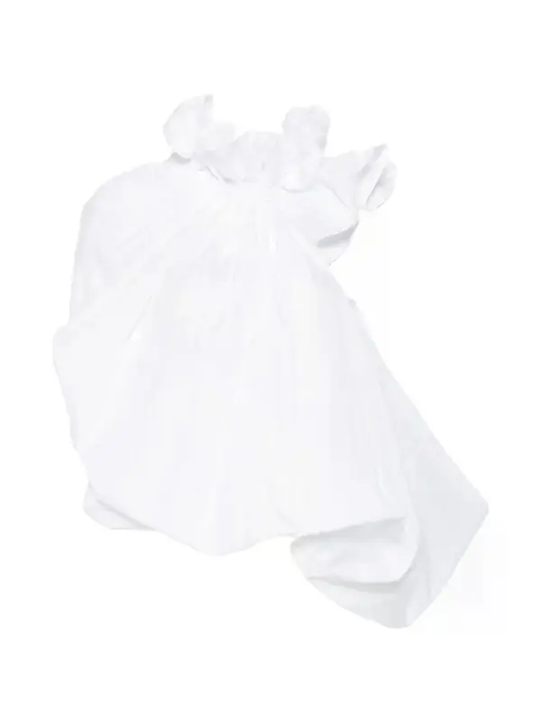 Comme Des Garçons Ruffled Blouse - White
