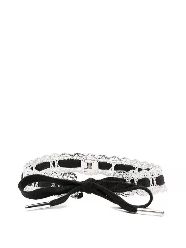 YVMIN Lace-tie Choker - Silver