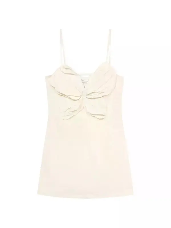 Blumarine Butterfly Appliqué Mini Dress - Neutrals