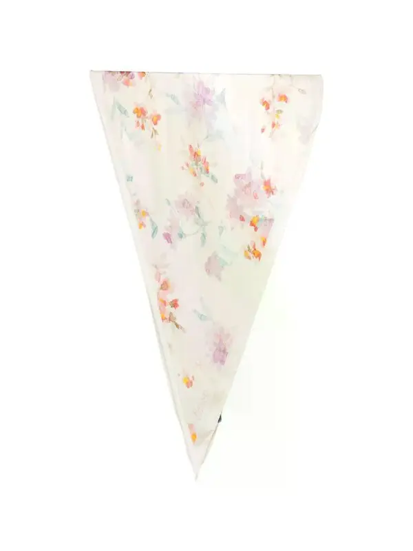 Herno Floral-print Scarf - Neutrals
