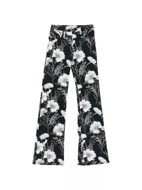 R13 Jane Flower-print Jeans - Blue
