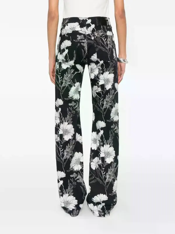 R13 Jane Flower-print Jeans - Blue