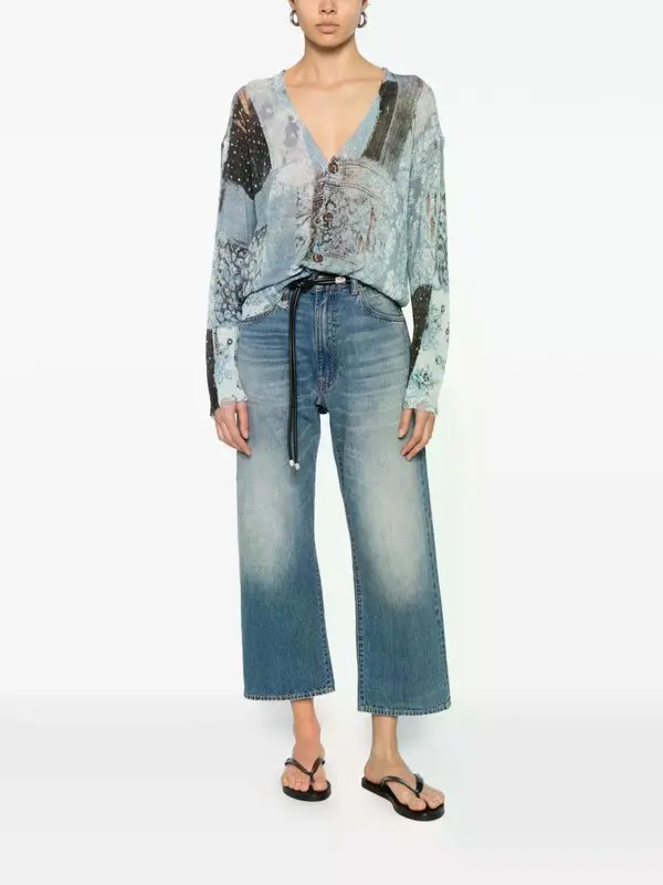 R13 Bandana Print Boyfriend Cardigan
