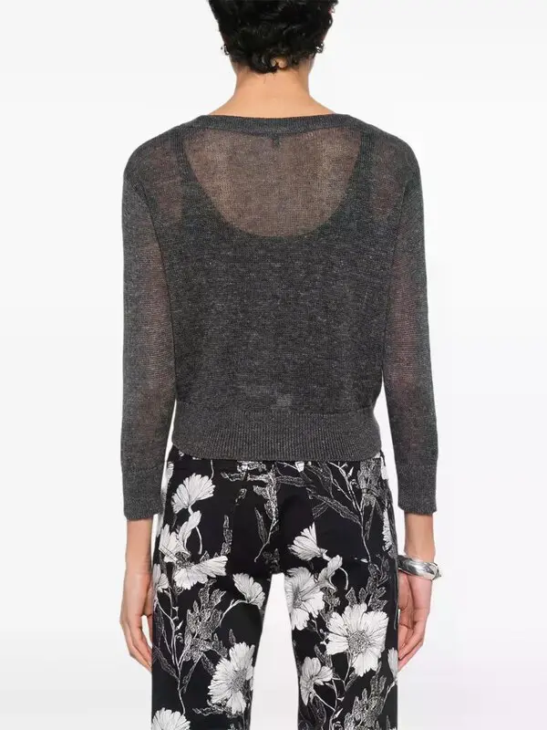 R13 Twisted-front Knit Cardigan - Grey