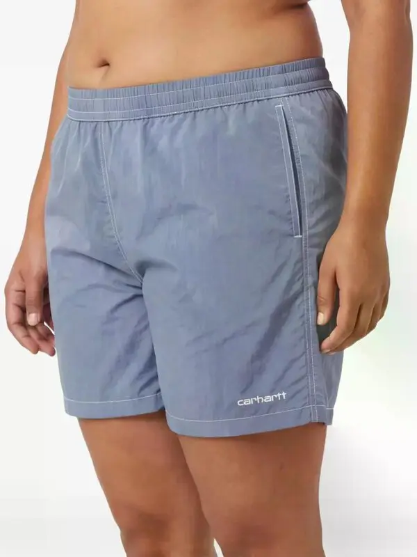 Carhartt Work In Progress Logo-embroidered Swim Shorts - Blue