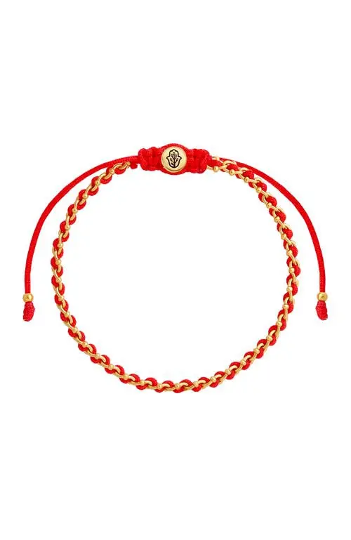 KARMA AND LUCK Harmony Bound Red String Bracelet - Red/gold