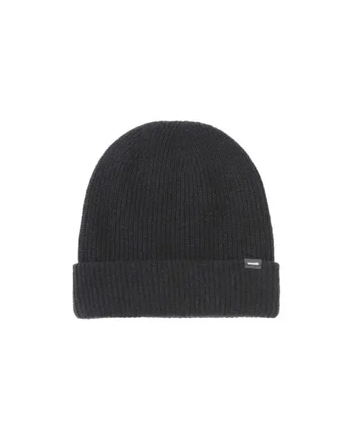 VOWELS Cotton Cashmere Beanie - Black