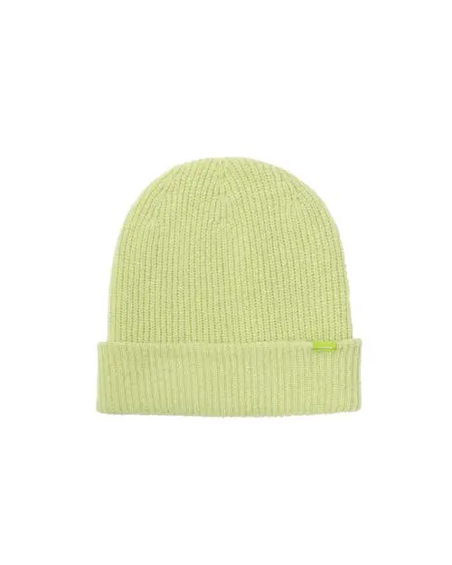 VOWELS Cotton Cashmere Beanie - Faded Lime