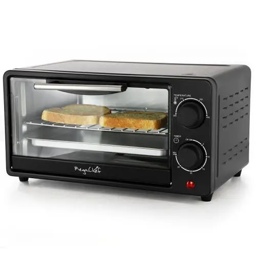 MEGACHEF 9.5 Quart Electric Counter Top Toaster Oven - Black